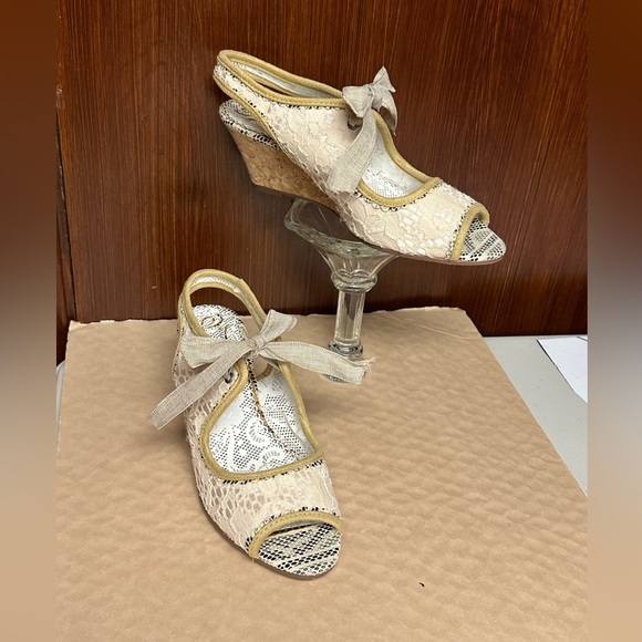Poetic License | Shoes | Poetic License Spanish Sunsets Pink Lace Wedge ...